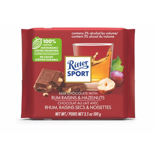 Ritter Sport® Milk Chocolate with Rum Raisins & Hazelnuts Bar | Chicago ...